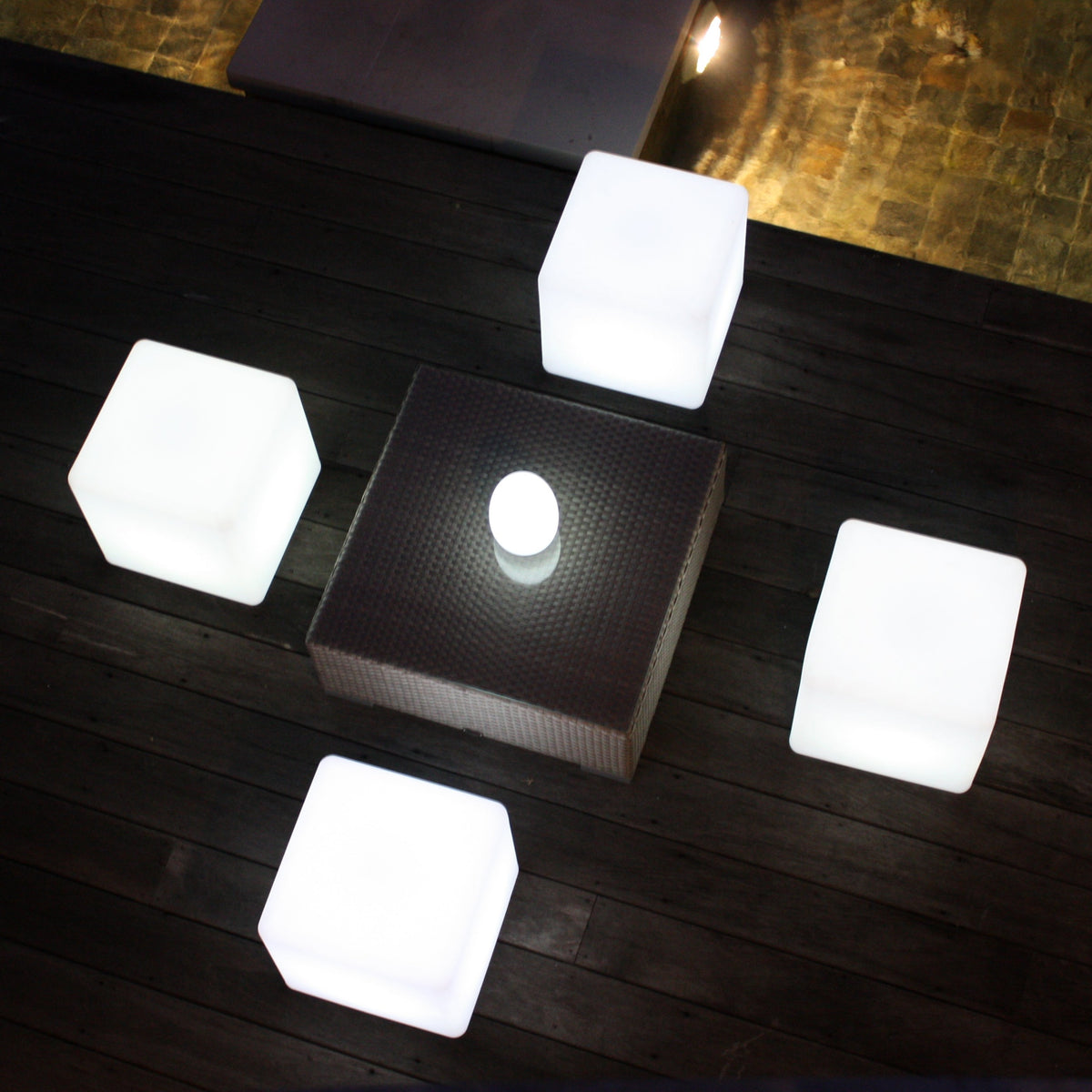 Skyline Design | Outdoor LED Light Up Cube Stool | Hollianna ...